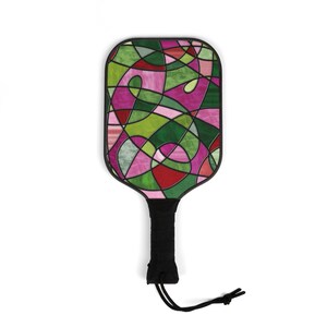 Vibrant Pickleball Set, Stained Glass Design, 14 Colorways, 2 Paddles ...