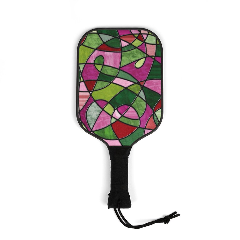 Vibrant Pickleball Set, Stained Glass Design, 14 Colorways, 2 Paddles ...