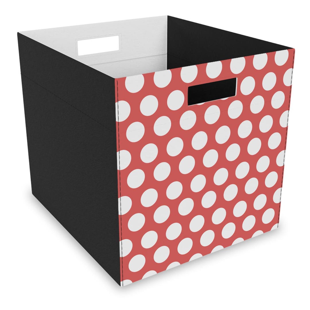 Felt Storage Box With Large Polka Dots, 39 Colors + Customized, 14.5x13 ...