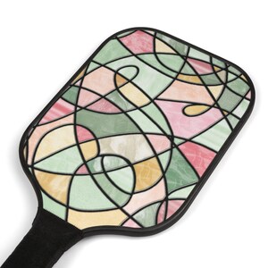 Vibrant Pickleball Set, Stained Glass Design, 14 Colorways, 2 Paddles ...