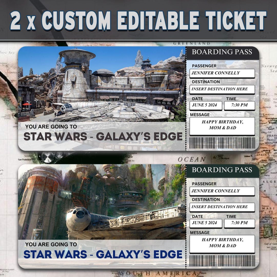 STAR WARS Galaxy Edge Surprise Gift Ticket, Star Wars Surprise Trip ...