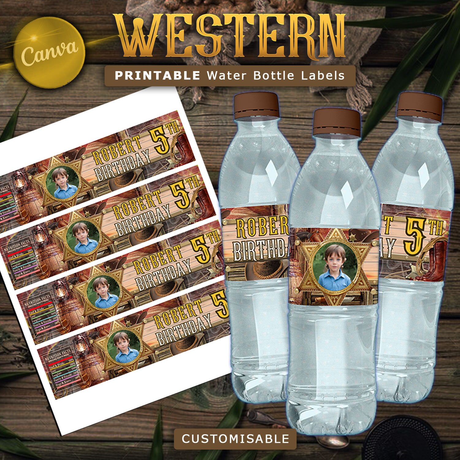 Cowboy Stickers, Cowboy Birthday, Cowboy Party, First Birthday, Cowboy ...