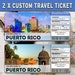 PUERTO RICO Surprise Trip Gift Ticket. Boarding Pass. Printable Ticket ...