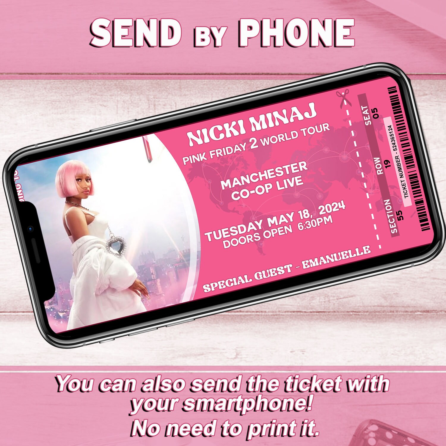 Nicki Minaj Pink Friday 2 Tour 2024 Concert Ticket Surprise, Nicki ...