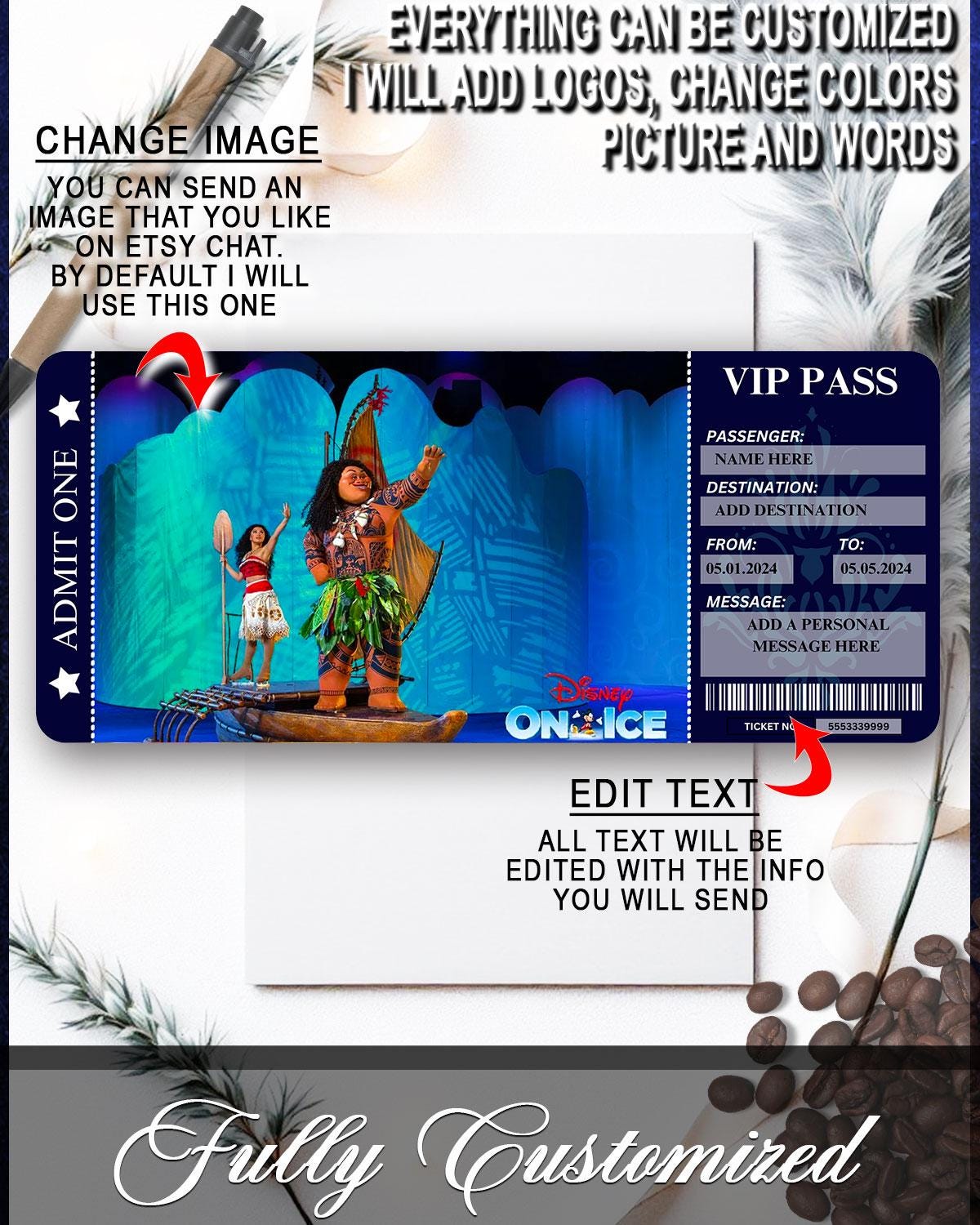 Disney on Ice Ticket: Surprise Christmas Show Gift Ticket (canva ...