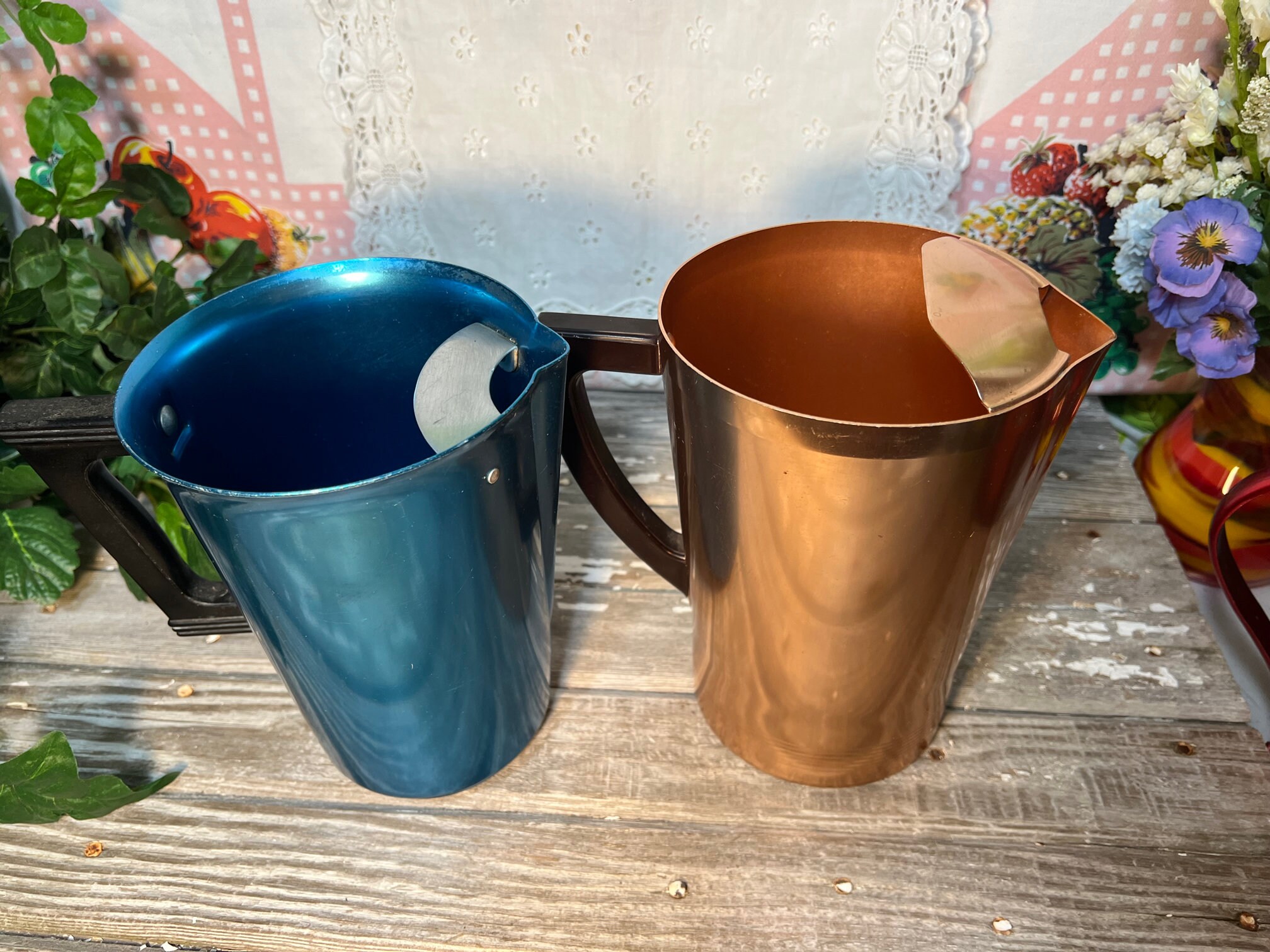 Vintage Aluminum Pitchers, Choose Your Color, Mid Century MCM Anodized ...