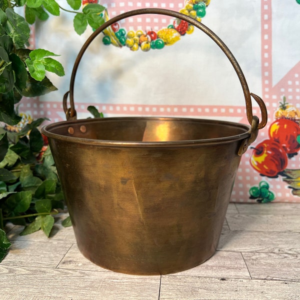 Antique Brass Bucket - Etsy