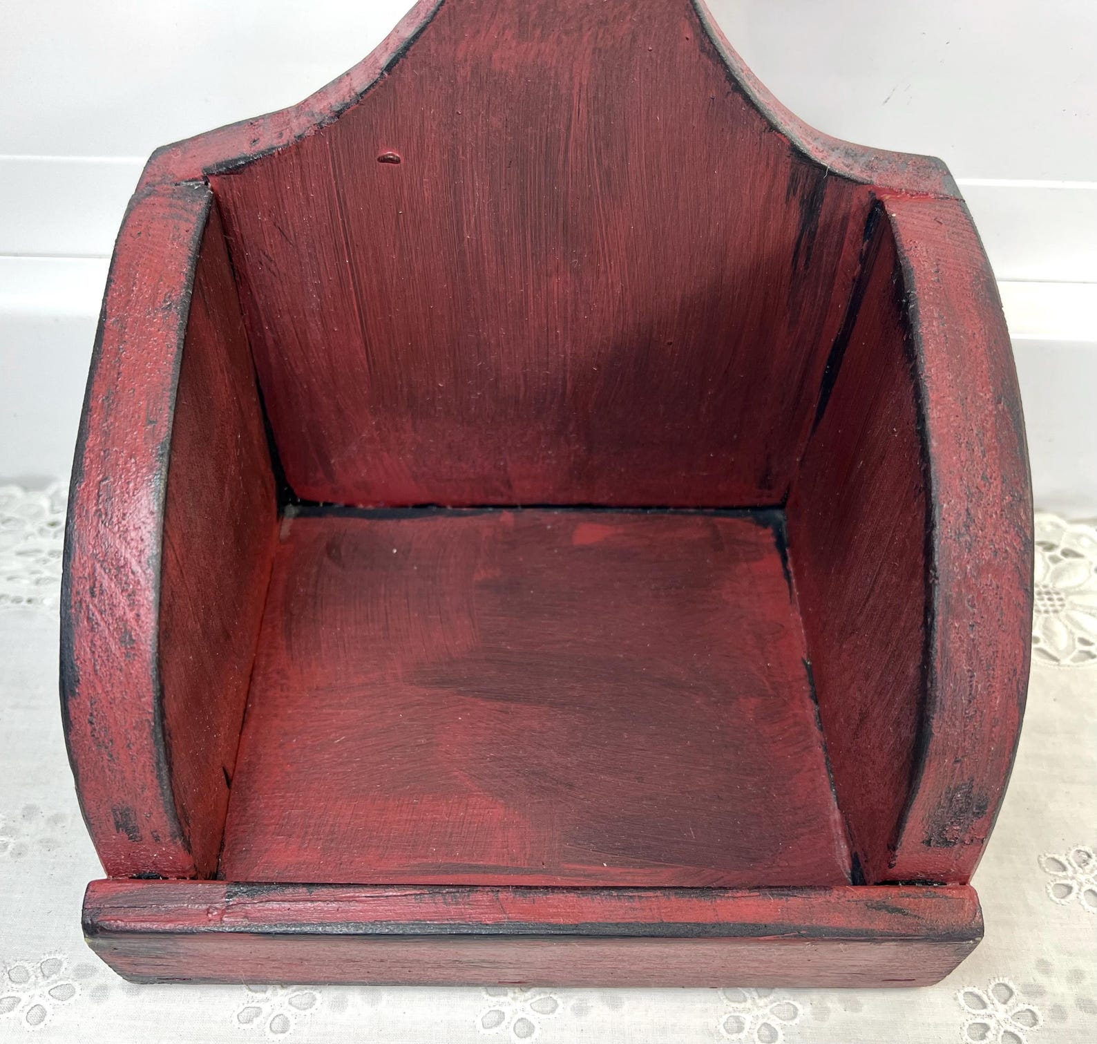 Vintage Red Wall Pocket Box: Rustic Farmhouse Kitchen Decor - Etsy