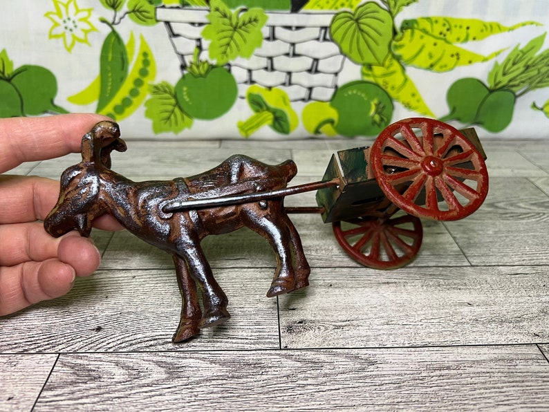 1900 Rare Antique Cast Iron Goat Pulling Cart Kenton Hardware - Etsy