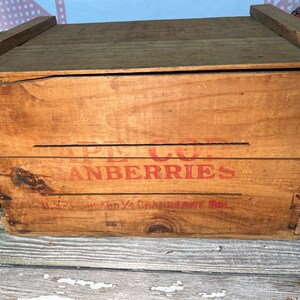 Vintage Cranberry Crate W/lid, Wood Fruit Box, Storage Trays Inside ...