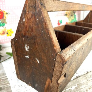Vintage 25” Wood Tote Tool Box, Handmade Toolbox, Early Primitive ...