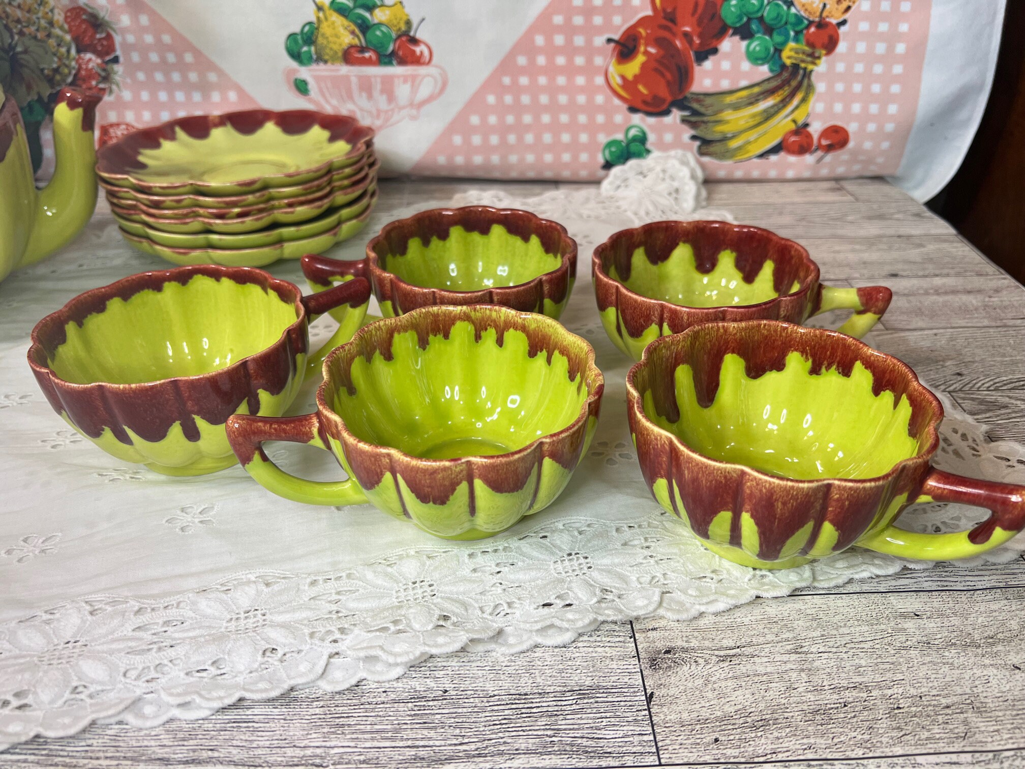 Unique Retro Vintage 1950s Tea Set Allens of California MCM - Etsy