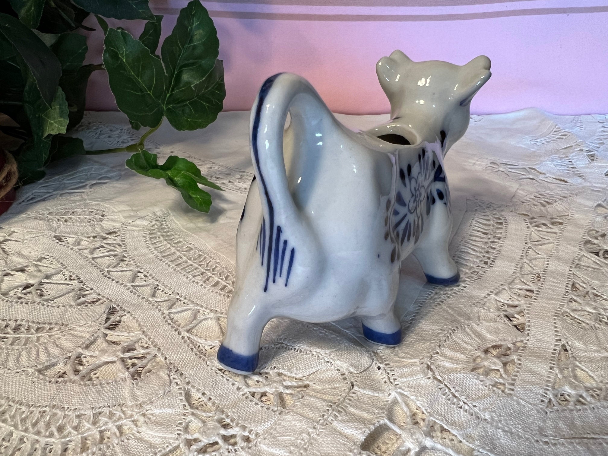 Vintage Blue Delft Cow Creamer Small Hand Painted Dutch - Etsy