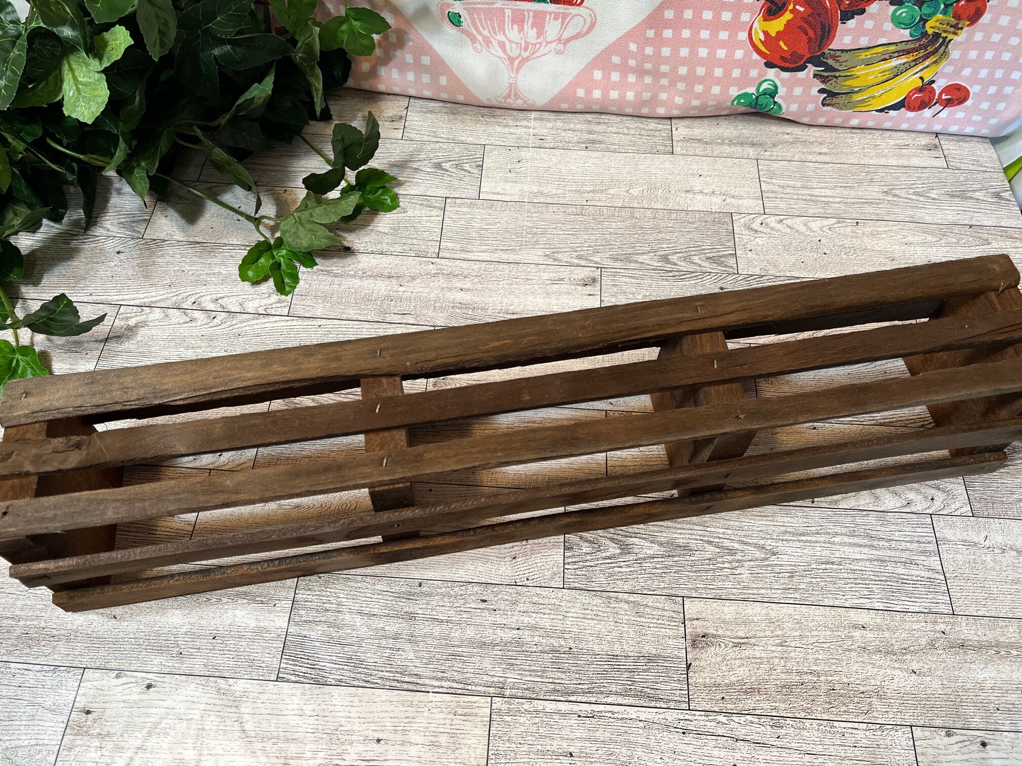 Vintage Rustic Wood Crate W/ 3 Sections, Lovely Country Cottage Cabin ...