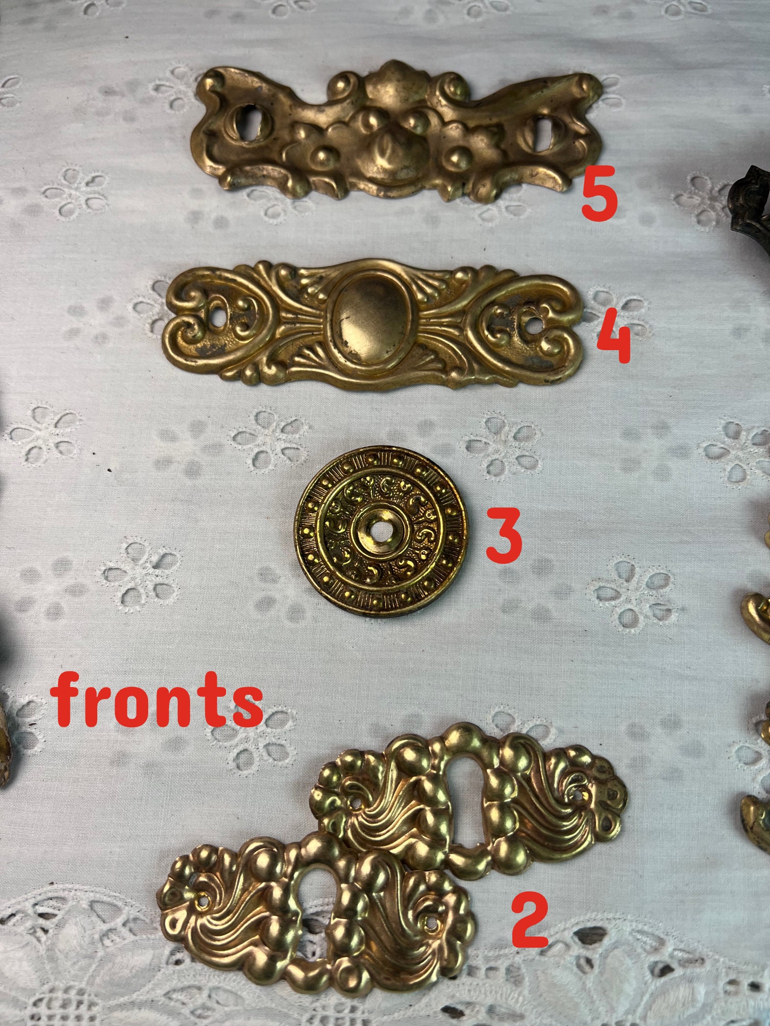 Antique Furniture Hardware, Back Plates for Cabinet Drawer Handles ...