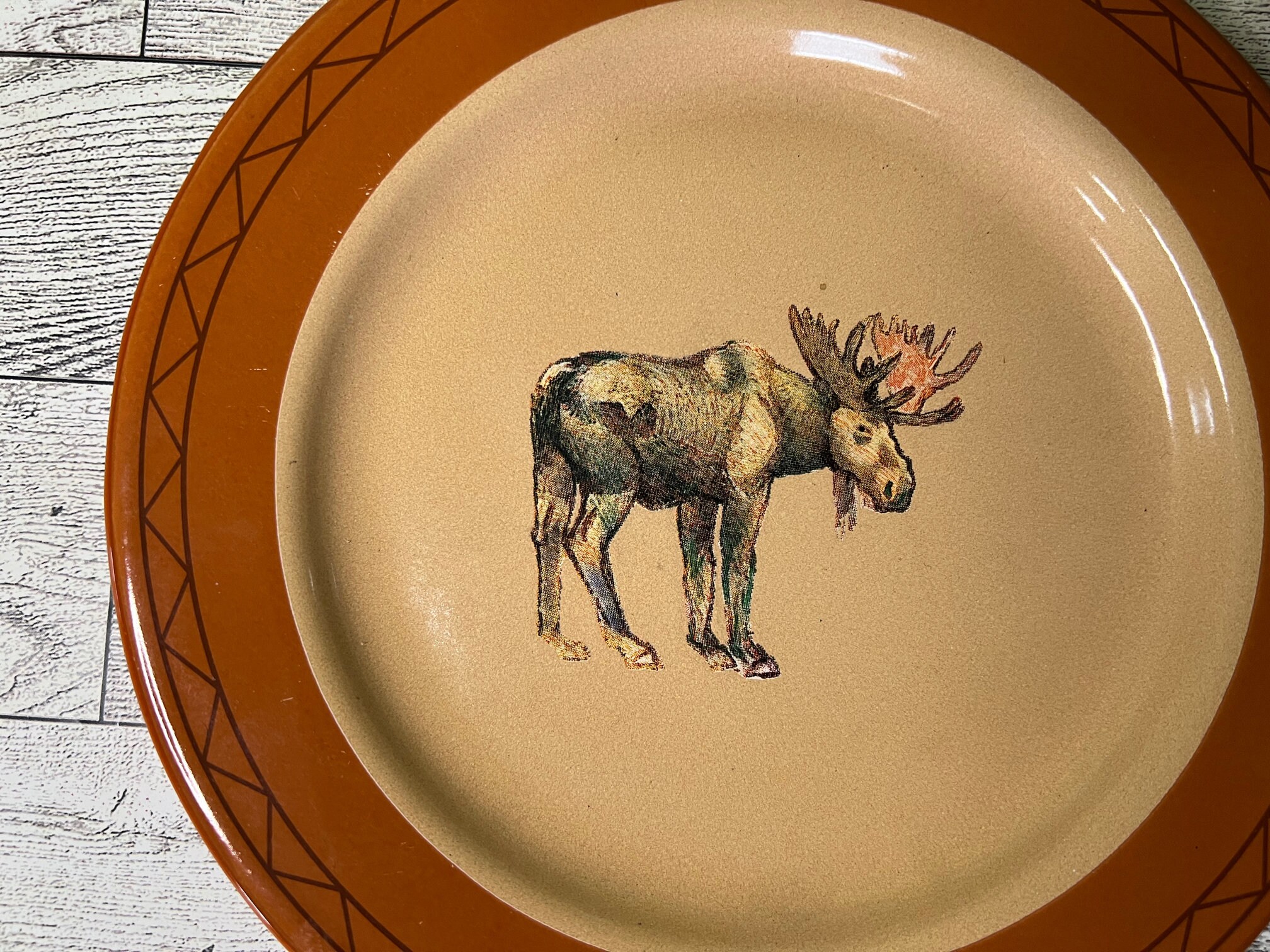 Vintage Rustic Enamel Moose Plate by Marble Canyon Western - Etsy