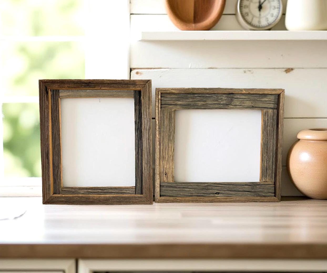 Antique Rustic Barn Wood Picture Frame: Farmhouse Wall Decor - Etsy