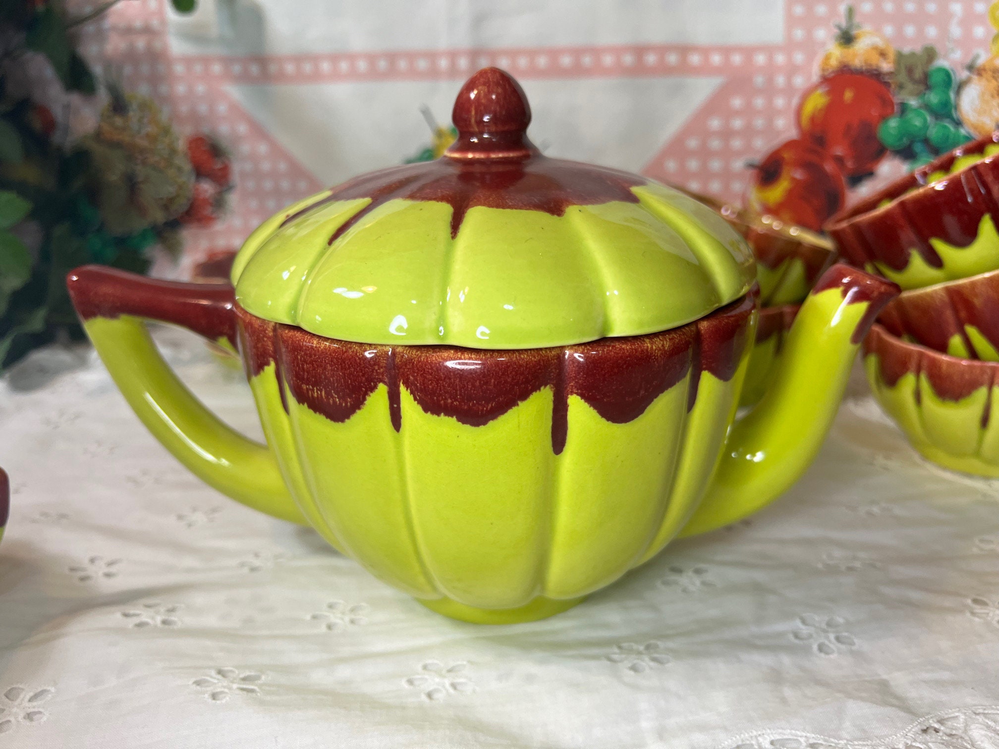 Unique Retro Vintage 1950s Tea Set Allens of California MCM - Etsy