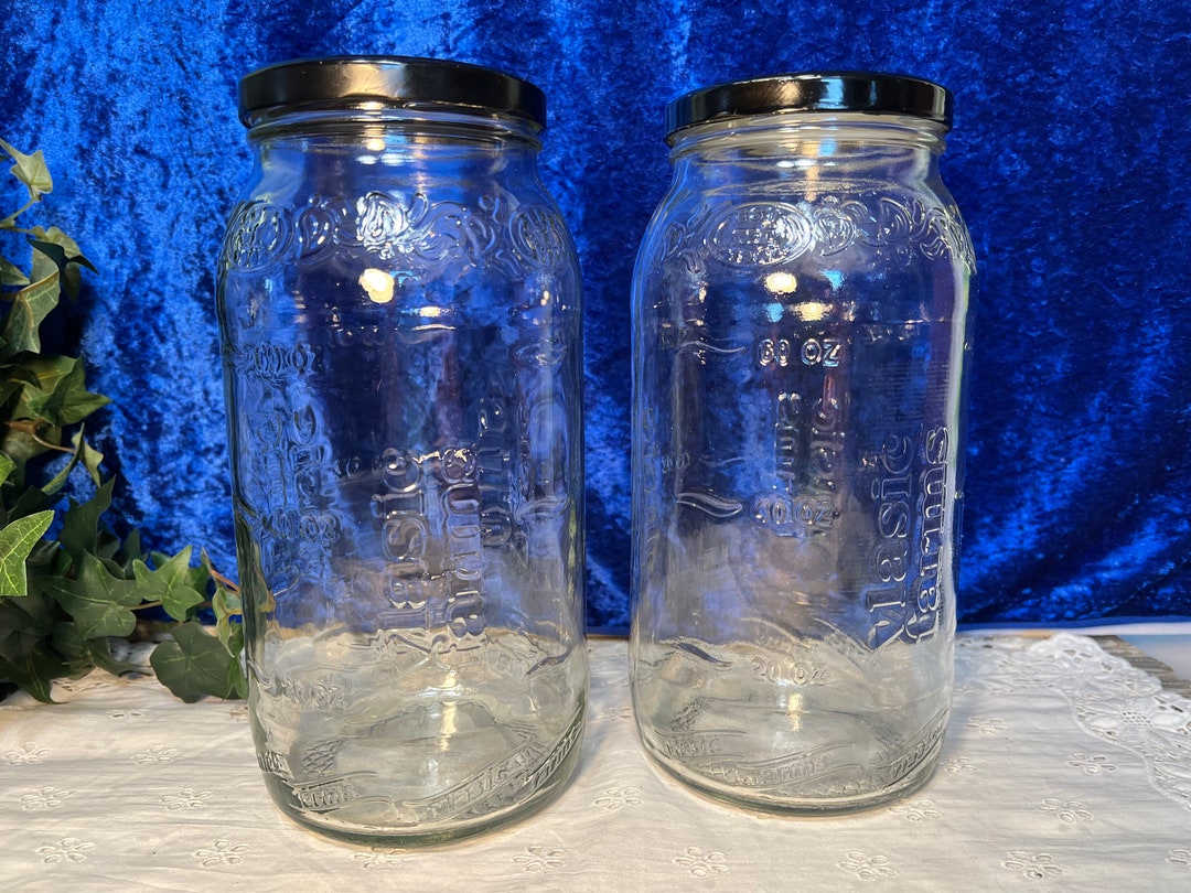 Vintage 1970s Vlasic Farms Pickle Jar, 2 Available, Embossed Glass 80oz ...