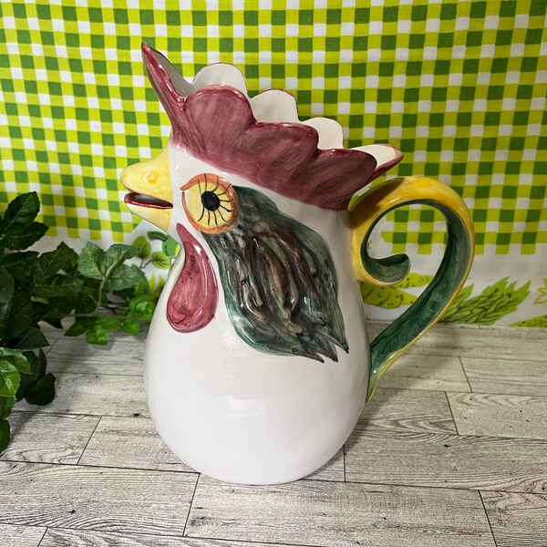 Rooster Pitcher - Etsy