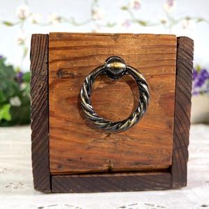 Vintage Handmade Wood Box W/ Handles, Primitive Rustic Country ...