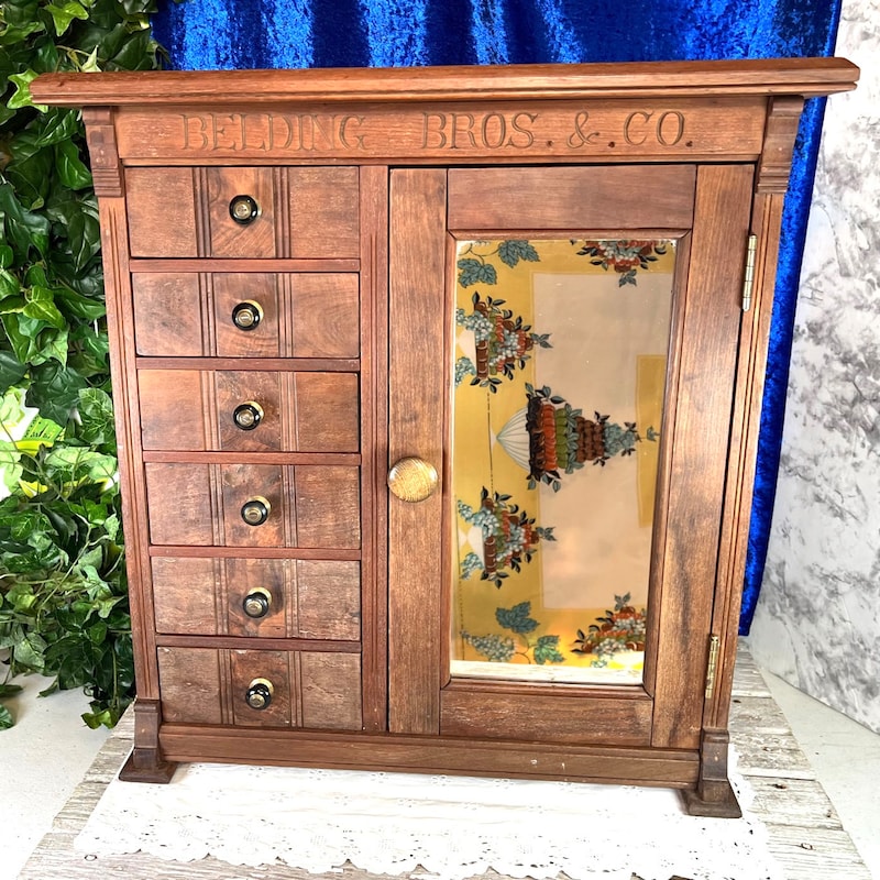 Antique Thread Cabinet - Etsy