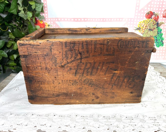 Antique Late 1800s Box Made From Antique Ball Mason Fruit Jar Wood ...