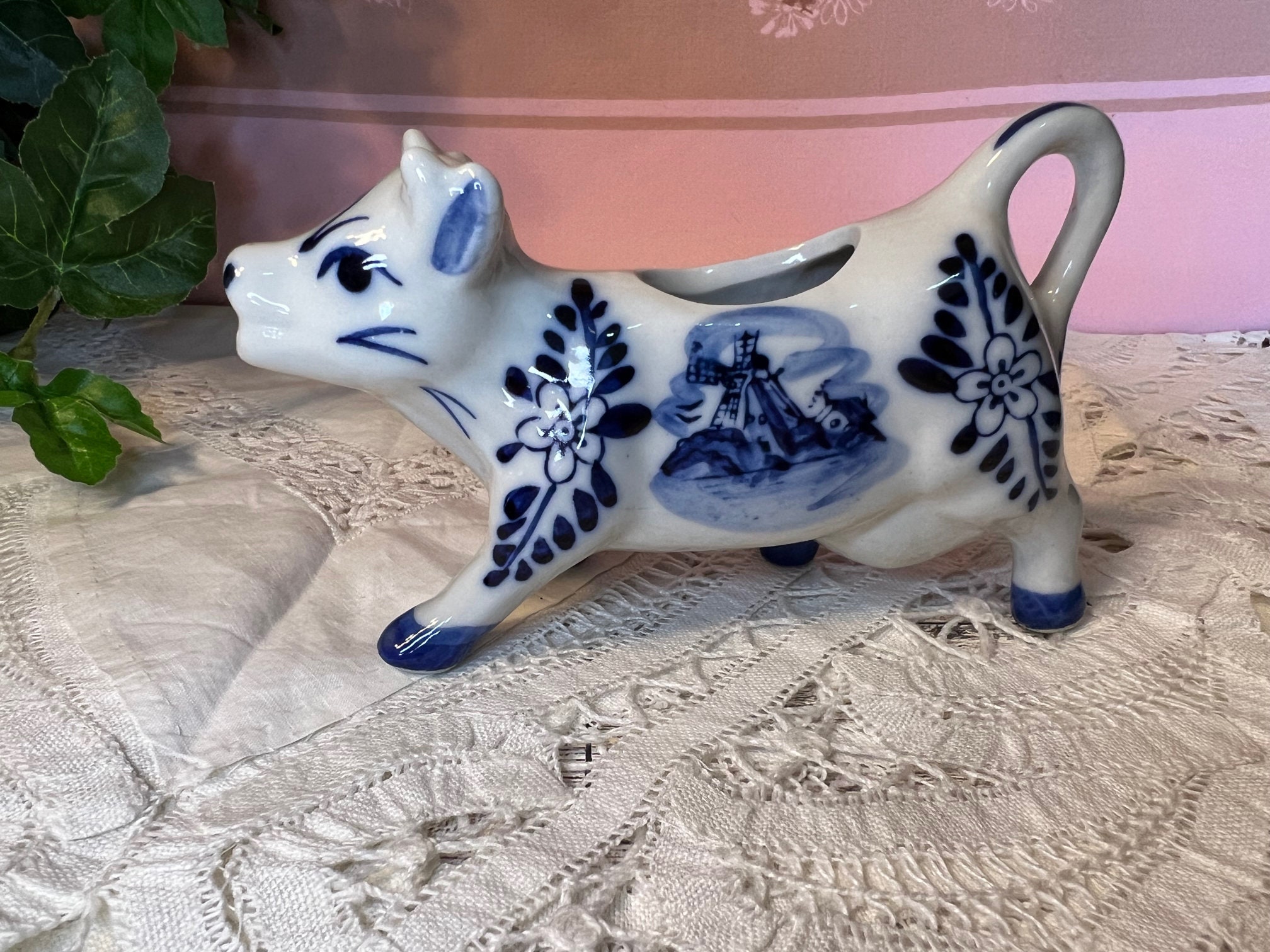 Vintage Blue Delft Cow Creamer Small Hand Painted Dutch - Etsy