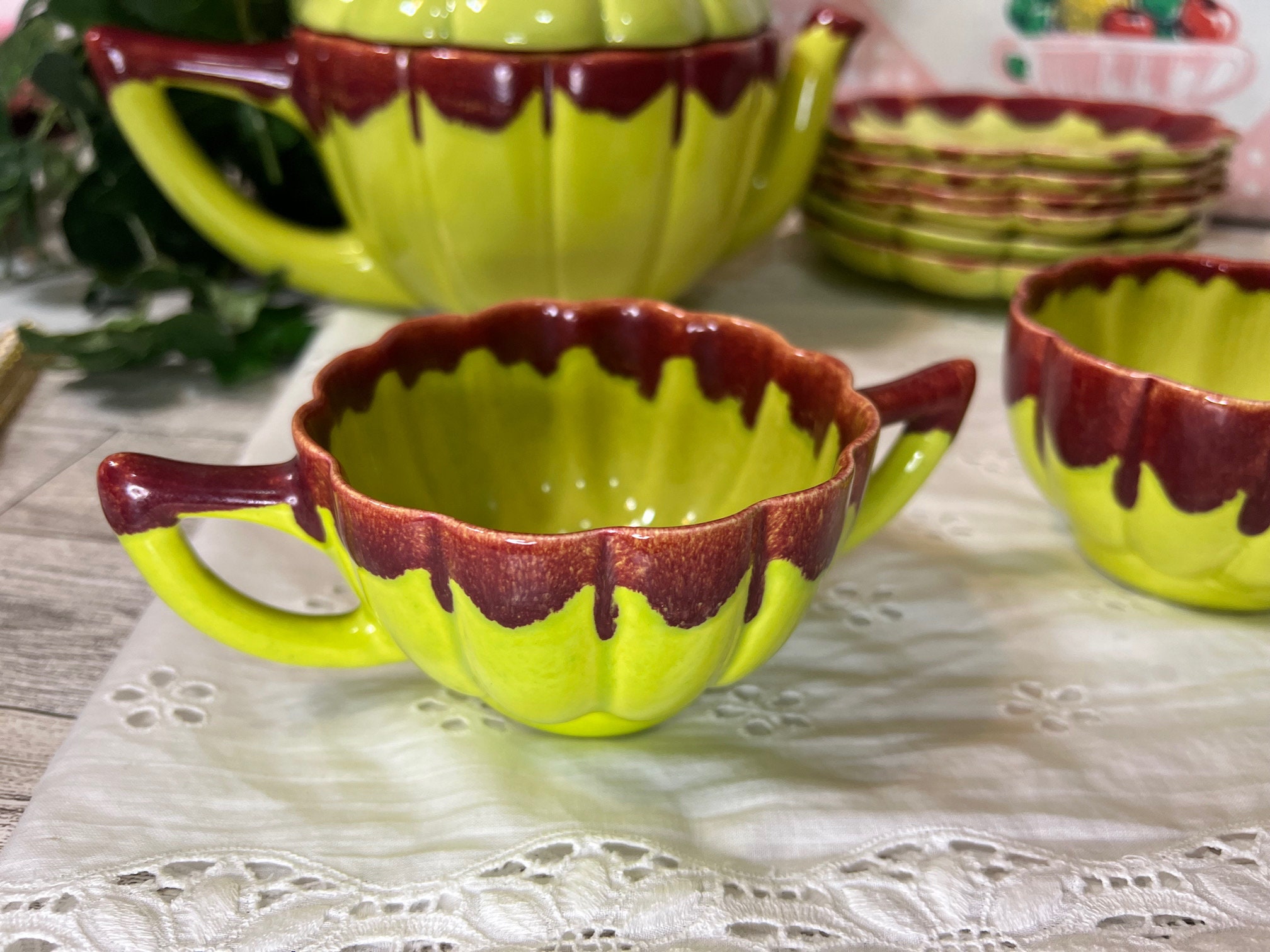 Unique Retro Vintage 1950s Tea Set Allens of California MCM - Etsy