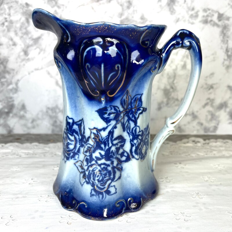 Flow Blue Pitcher - Etsy