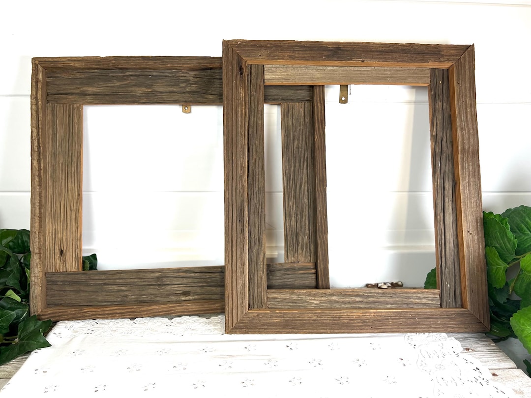 Antique Barn Wood Picture Frames, Handmade From 100+ Year Barn, Rustic ...