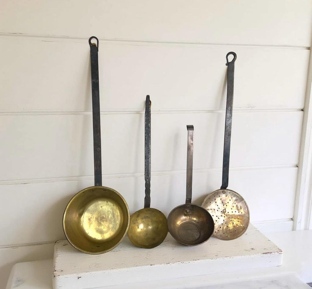 Vintage Brass Dipper Ladle Sieve, French Country Kitchen Decor - Etsy