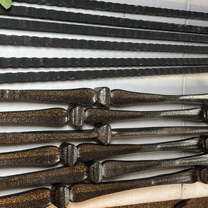 Vintage Wrought Iron Baluster Spindle Fence Post Pieces, Architectural ...