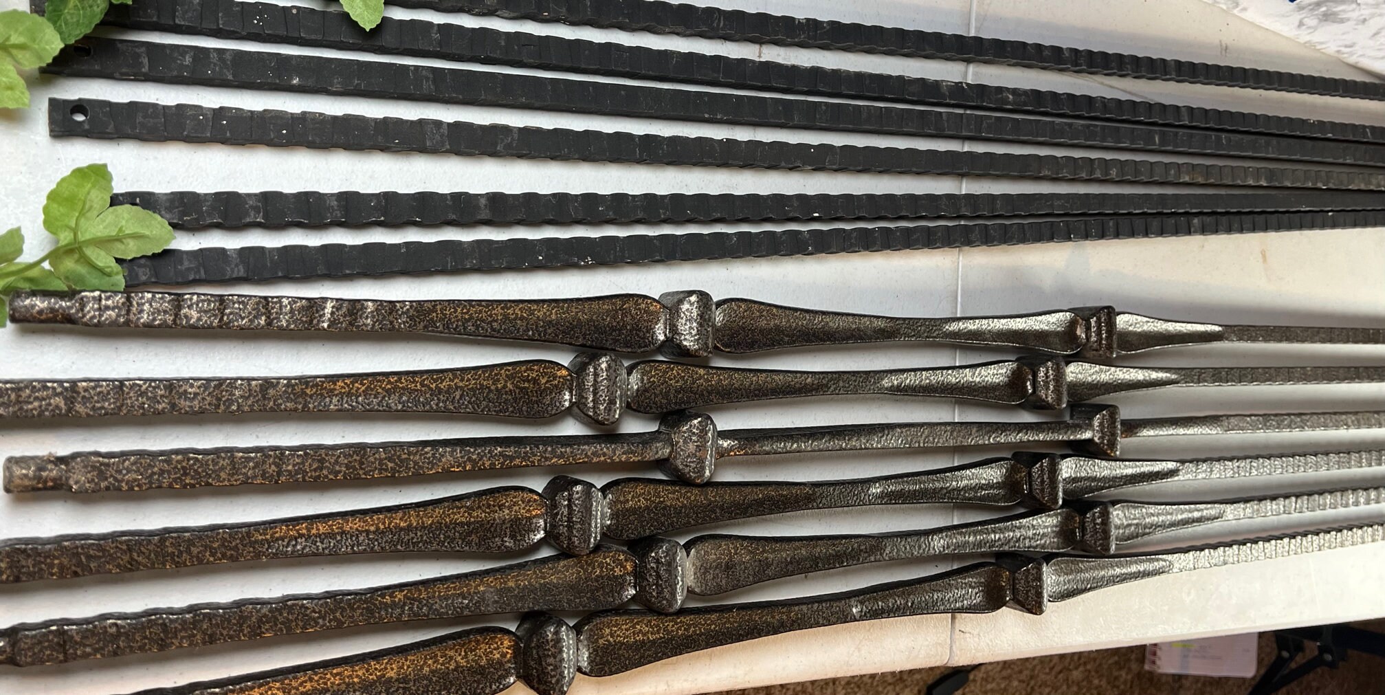 Vintage Wrought Iron Baluster Spindle Fence Pieces, Architectural ...