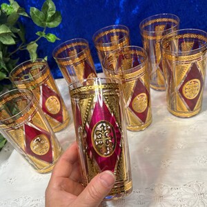 Vintage Culver 22K Gold, Royal Diamond Highball Glasses, Set of 8 ...