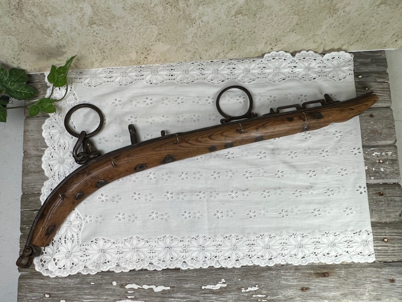 Antique 25 Horse Hames Key Holder Hanger Hooks, Wood and Cast Iron ...