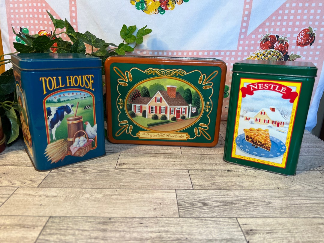 Vintage 1970s 1980s Nestles Tollhouse Tins, Set of 3, Wonderful ...