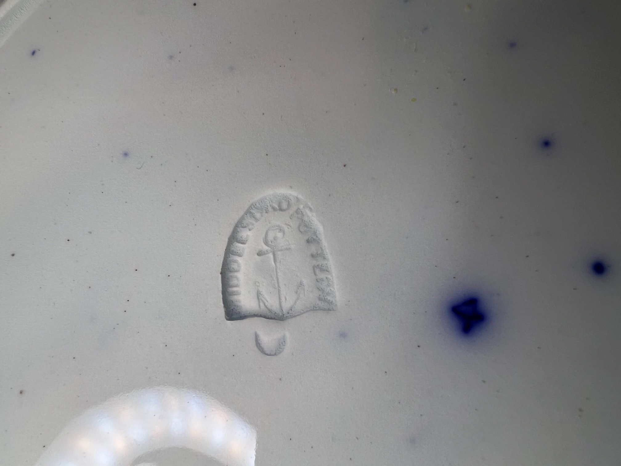 Very Rare 1840s Antique Flow Blue Plates, Set of 2, Middlesbrough ...