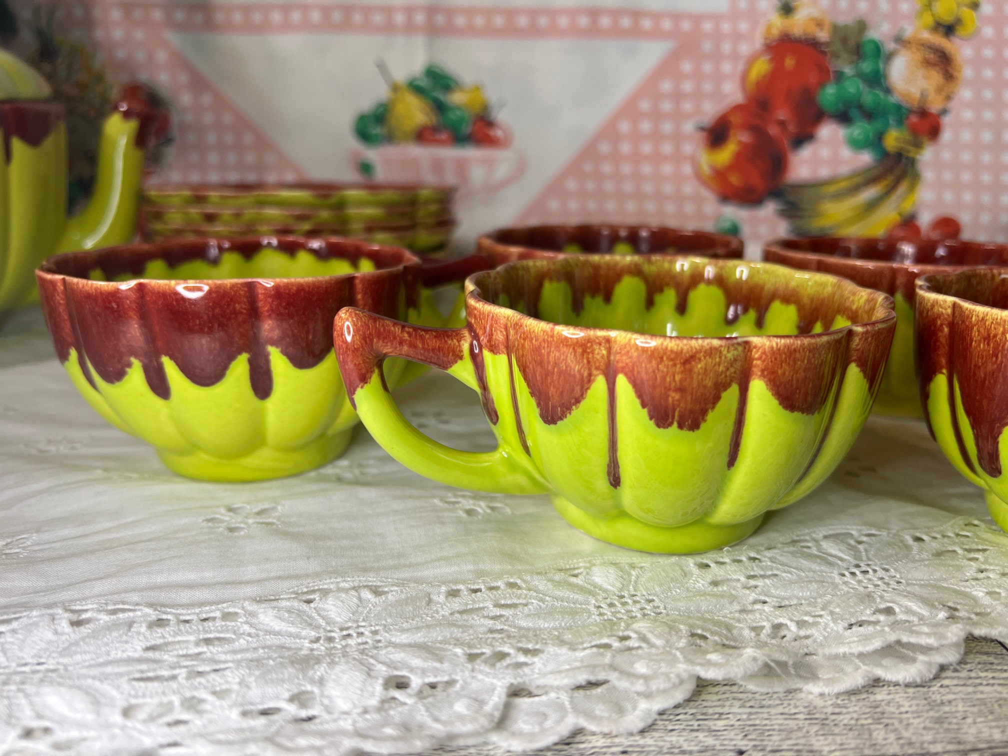 Unique Retro Vintage 1950s Tea Set Allens of California MCM - Etsy