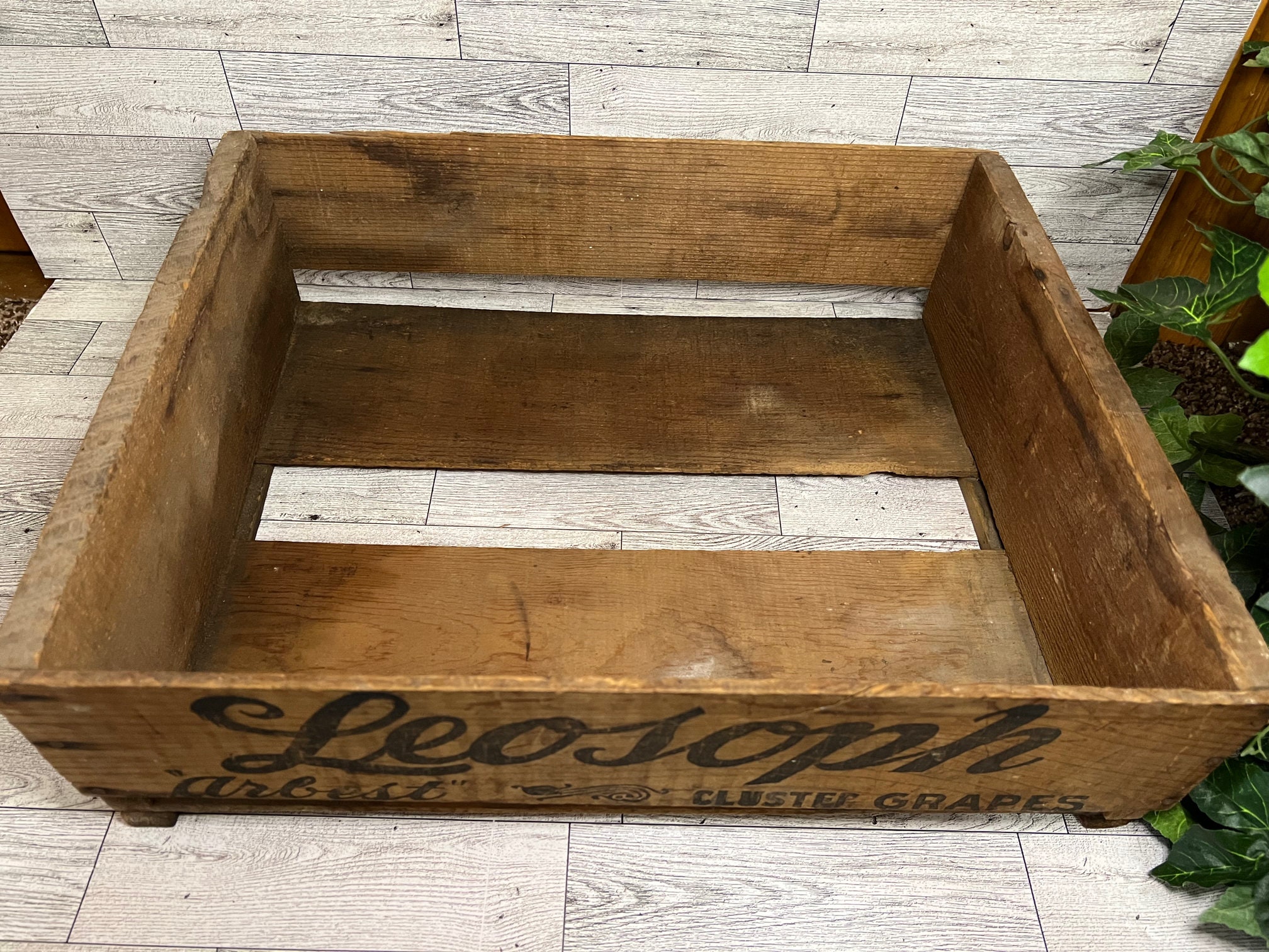 Vintage Rustic Wood Crate Grapes Fruit Fresno CA Wood Wall - Etsy