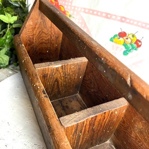 Vintage 25” Wood Tote Tool Box, Handmade Toolbox, Early Primitive ...