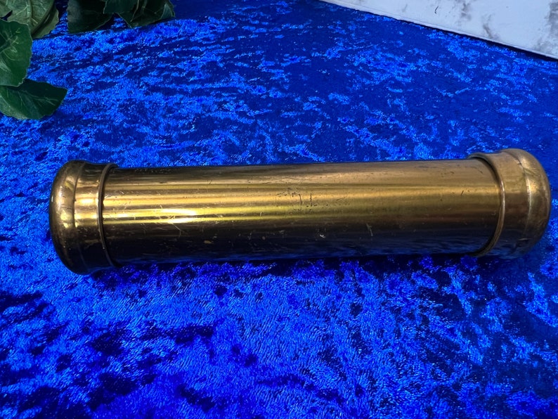 Antique 1900s Brass Casket Tube Cylinder Coffin Record Memory - Etsy