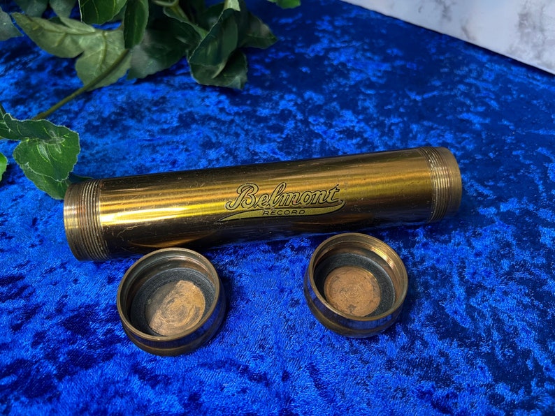 Antique 1900s Brass Casket Tube Cylinder Coffin Record Memory - Etsy