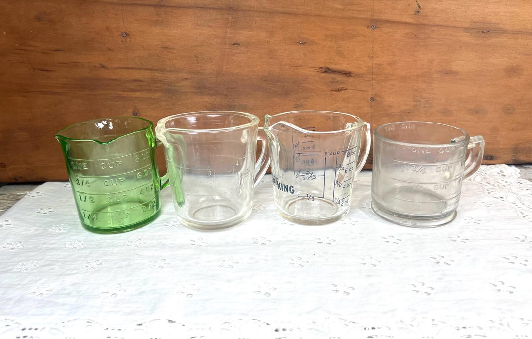 Vintage Glass Measuring Cup, Choose One, Uranium Green, Pyrex, Fire ...