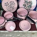 Vintage 1960s Pink Enamelware, Hand Painted Dela-ware by Delano Studios ...
