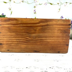 Vintage Handmade Wood Box W/ Handles, Primitive Rustic Country ...