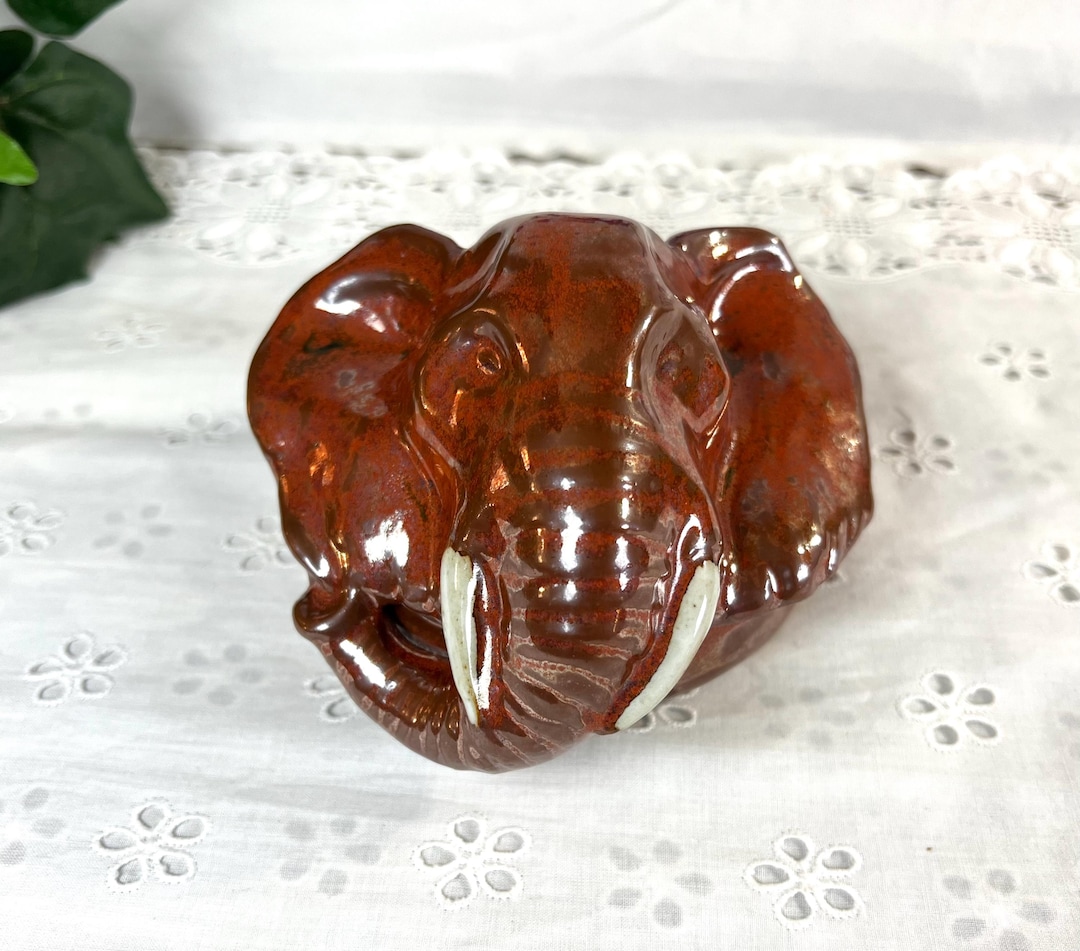 Vintage Elephant Dish W/ Lid, Takahashi Japan, Rings Jewelry Box Keys ...