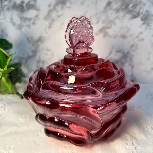 Butterfly Rose Candy Dish - Etsy