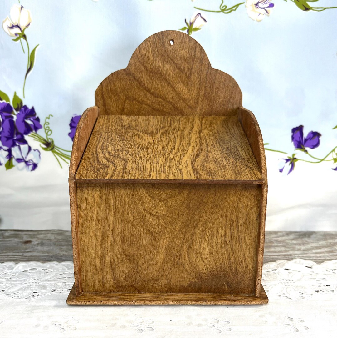 Vintage Handmade Wood 3x5 Recipe Card File Box, MCM Mid Century Country ...