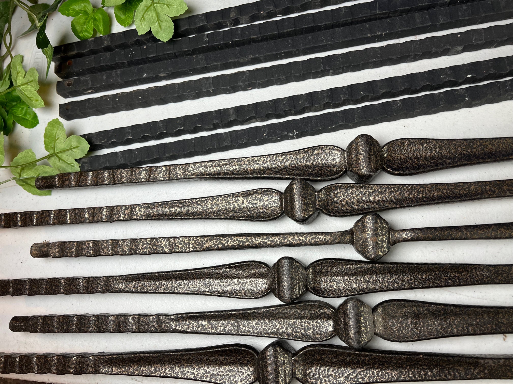Vintage Wrought Iron Baluster Spindle Fence Pieces, Architectural ...